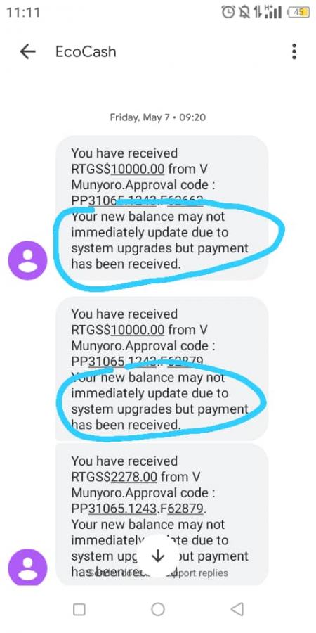 Screenshots: Don't fall for this Ecocash scam - Techzim