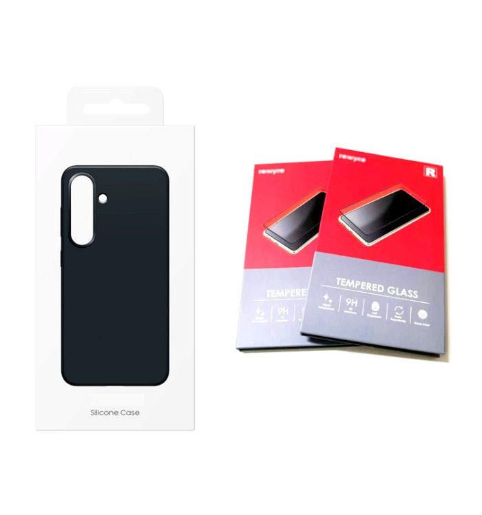 Bundle: Samsung Tempered Glass and Silicon Case - Techzim